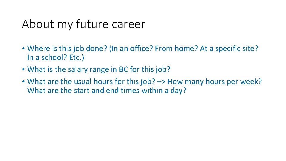your names Career Path How to become aan