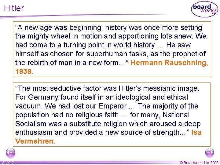 Hitlers Rise to Power 1 of 21 Boardworks