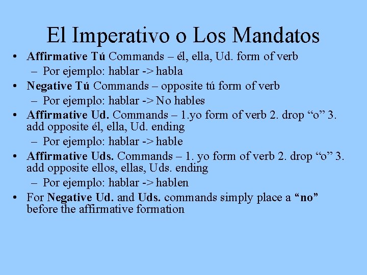 Los Pronombres de Complemento Directo e Indirecto Los
