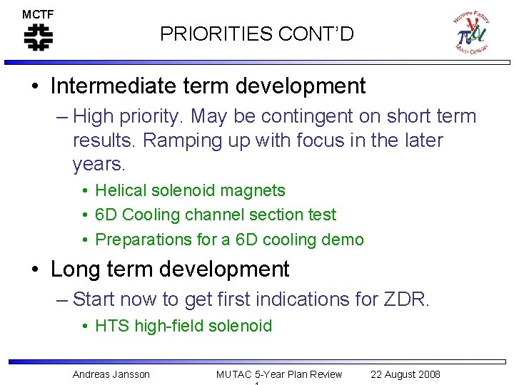 Mctf Components And Test High Level Objectives And