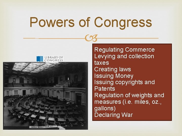 The Legislative Branch S 8 CG 2 The