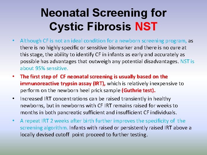 Cystic Fibrosis Diagnosis and Diagnostic challenges Dr Seyed