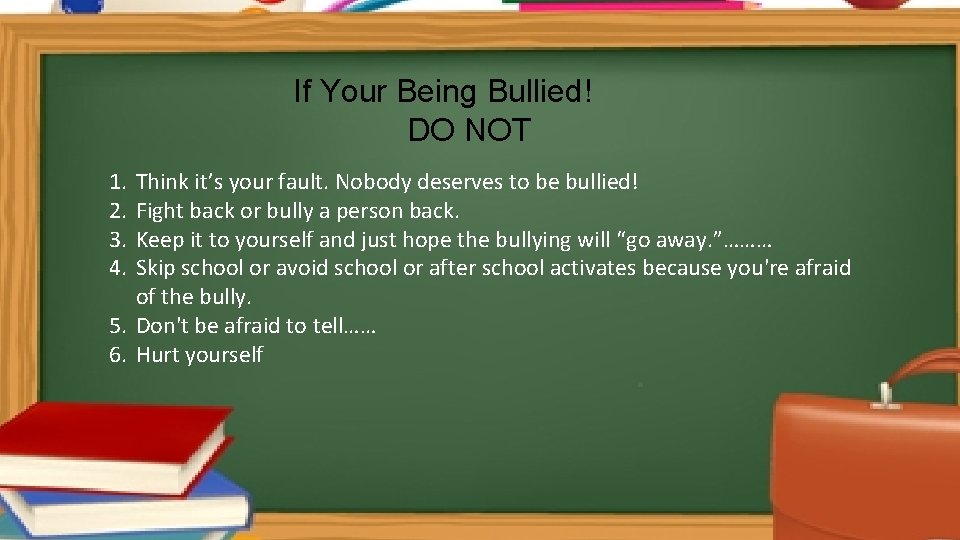 Bully ME NOT The 6 Rs of Bullying