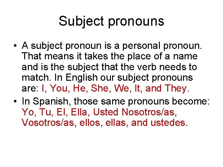 Conjugating AR verbs What does It mean to