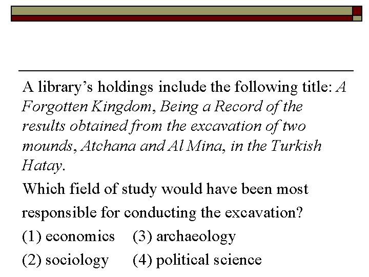 GLOBAL HISTORY 9 REVIEW PART I STUDYING THE