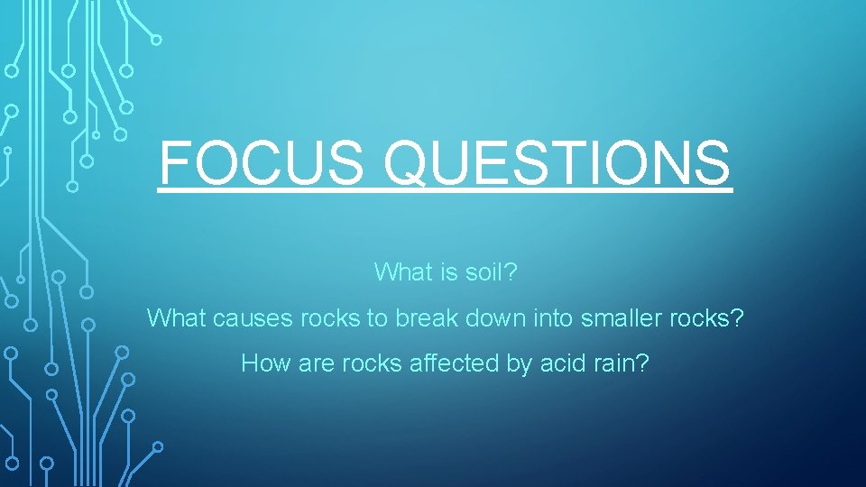BOOK THREE SOIL ROCKS AND LANDFORMS INVESTIGATION ONE