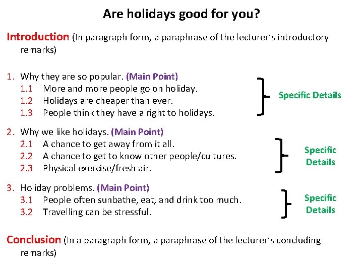 Project Information In pairs give a brief lecture