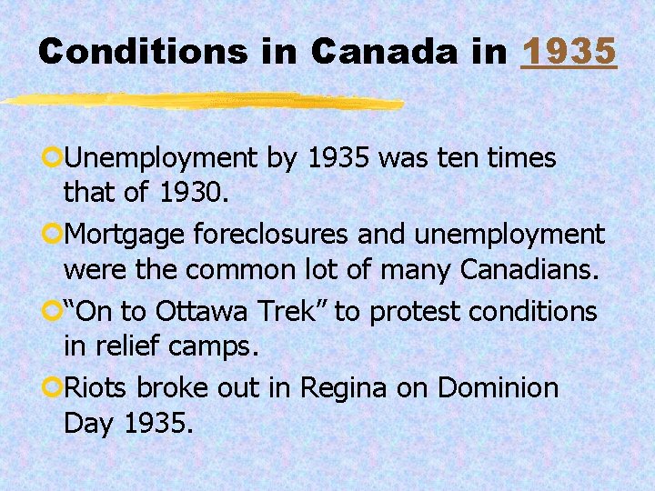 The Bennett New Deal The Bennett New Deal