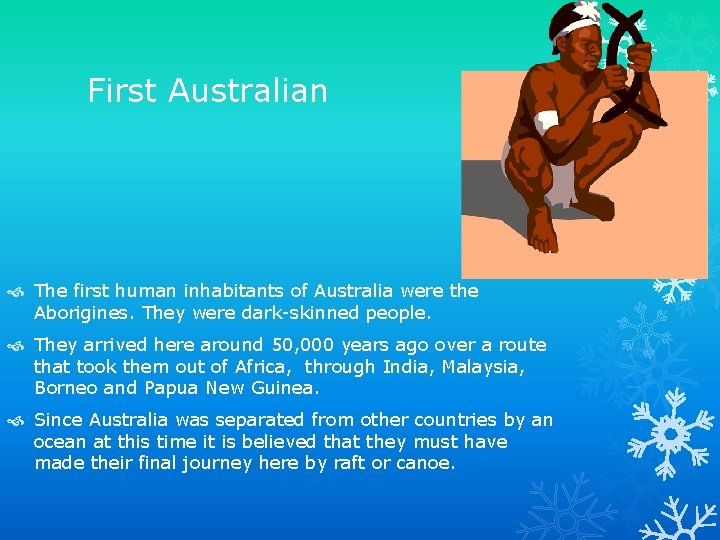 Terra Australis by Rebekah CH contents First Australians