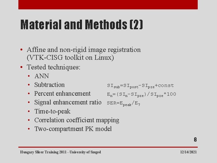 ANNbased image segmentation and classification for dynamic contrastenhanced