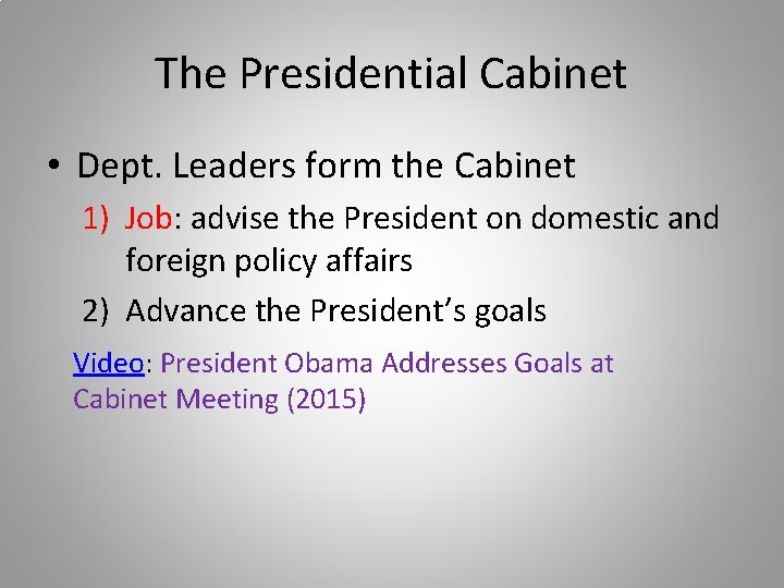 Presidential Cabinet and EOP GOVT Notes 4 4