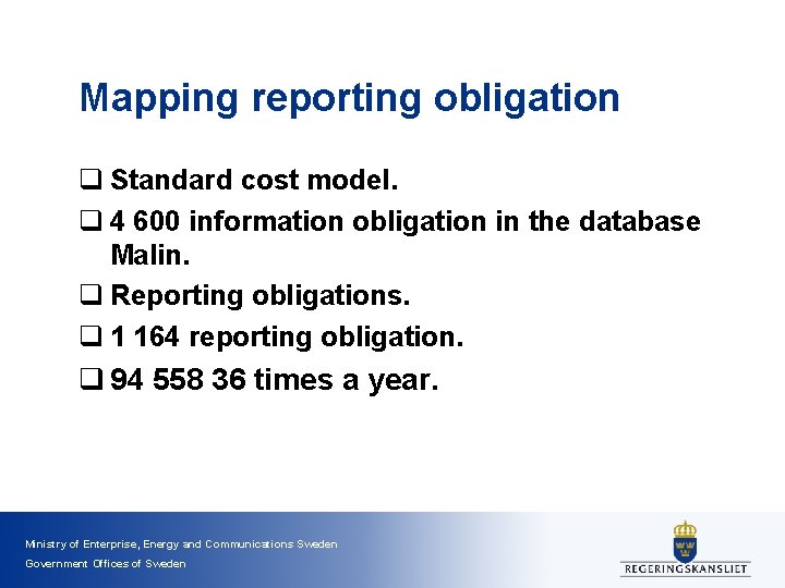 CREATING A TECHNICAL INFRASTRUCTURE FOR REPORTING OBLIGATIONS SCM