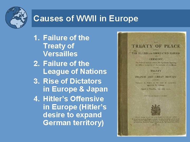 WORLD WAR II PART ONE Vocabulary 1 Dictator