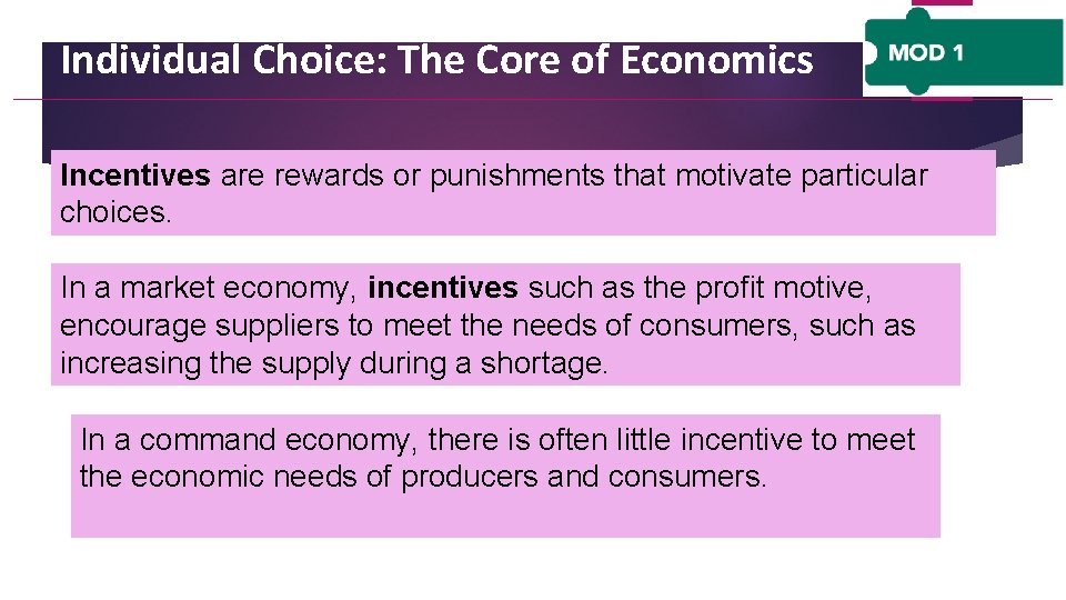 Anderson and Ray SECTION 1 BASIC ECONOMIC CONCEPTS