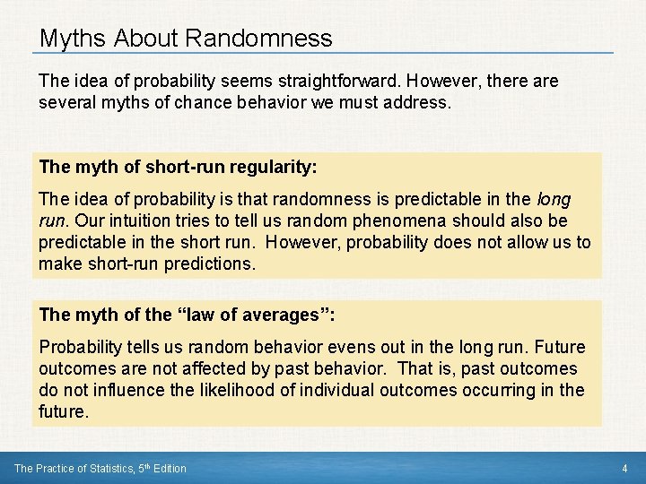 CHAPTER 5 Probability What Are the Chances 5