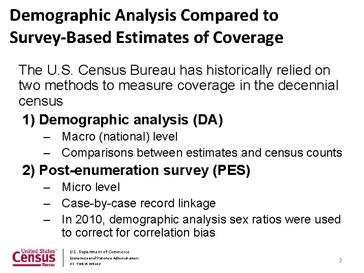 The U S Census Bureaus 2010 Demographic Analysis