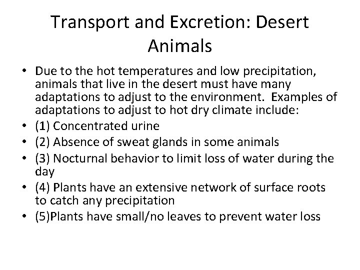 Structural Adaptations Recall Homeostasis Remember that homeostasis is