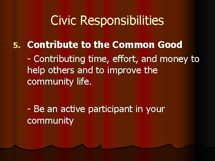 Ch 5 The Duties and Responsibilities of Citizenship