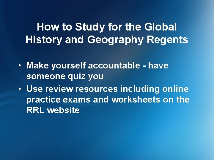 Regents Review Live Global History Geography Test Structure