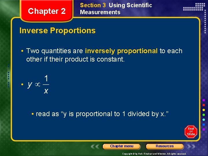 Chapter 2 Section 3 Using Scientific Measurements Objectives