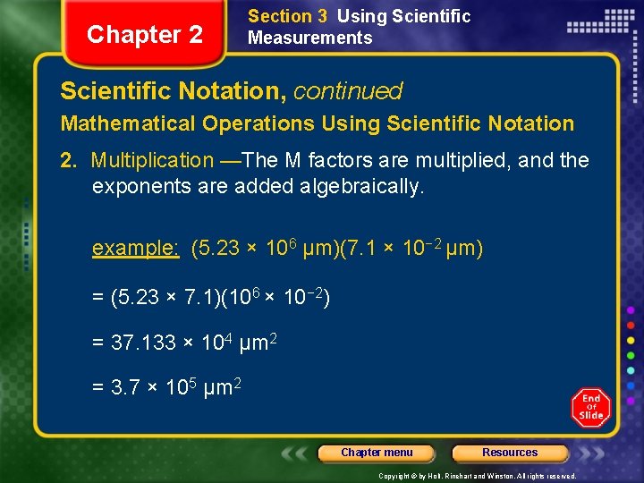 Chapter 2 Section 3 Using Scientific Measurements Objectives