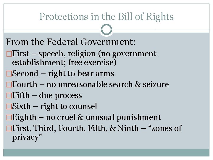 Chapter 7 Individual Liberties ESSENTIAL QUESTION HOW DO