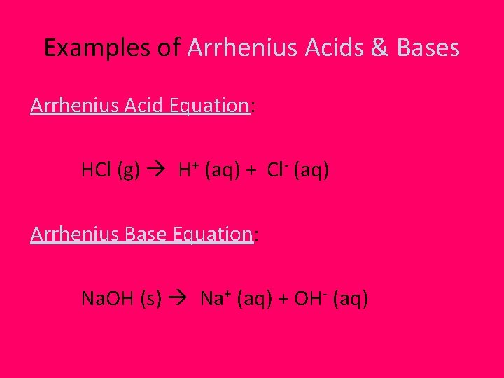 Acids Bases Arrhenius definition of Acids Bases Acid Acids Bases Arrhenius definition of Acids Bases Acid