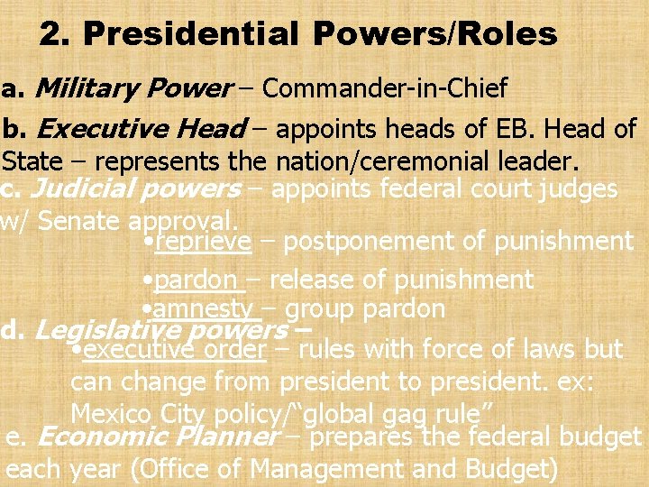 Unit 2 The American System III The Branches