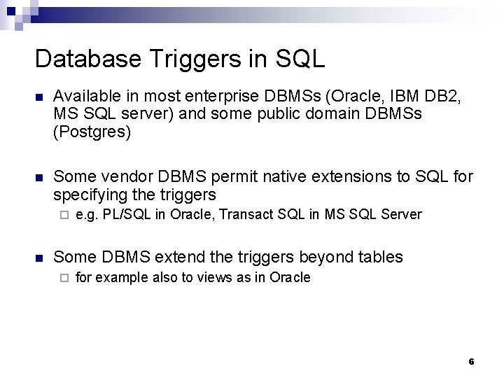 Active Databases Part 1 Introduction CS 561 1