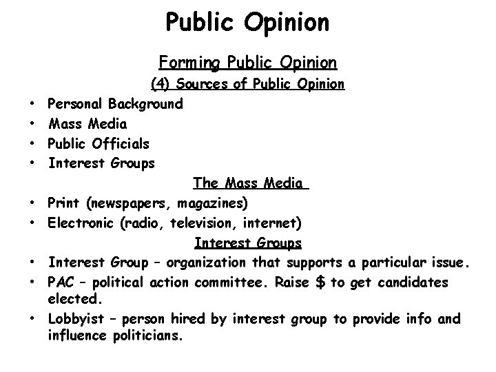 Influence and VotingElections Public Opinion Forming Public Opinion