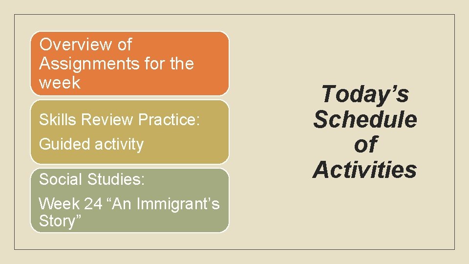 WELCOME BACK TO VIRTUAL LEARNING While we wait