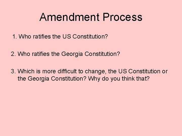 Comparing the US and Georgia Constitutions Preamble US