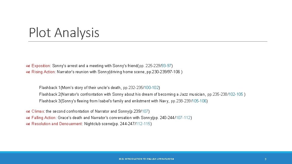 Sonnys Blues Plot Analysis and Key Passages INTRODUCTION