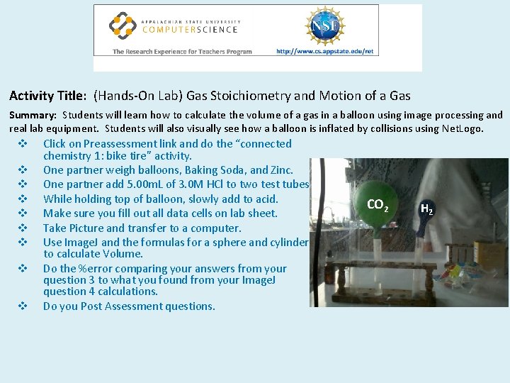 Activity Title Virtual Lab Gas Stoichiometry and Motion