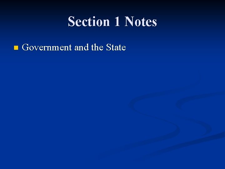 Chapter 1 Principles of Government Bellwork What does