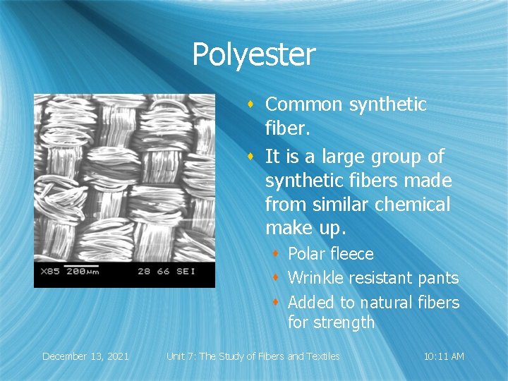 7 8 Artificial Fibers Chapter 7 A Study