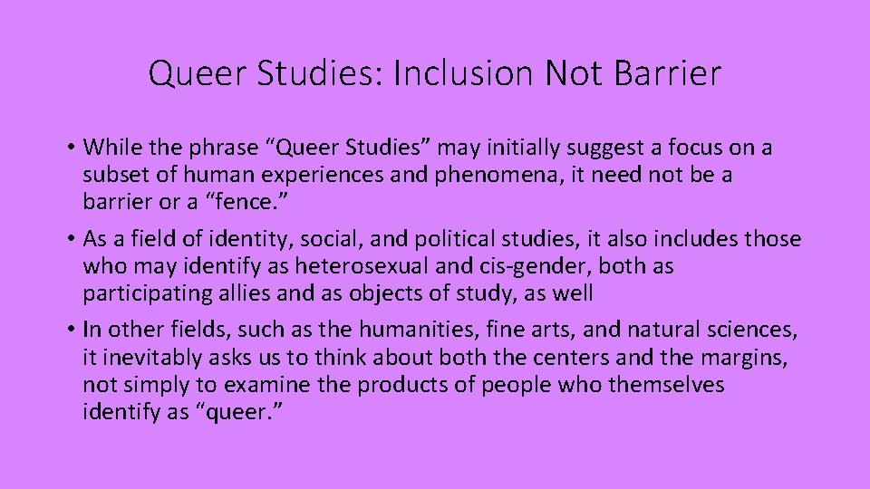 Queer Studies Beyond Binaries Introduction Bruce Henderson Queer