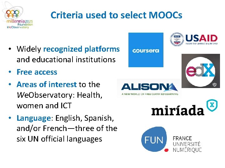 The Women Observatory for e Health Building capacity