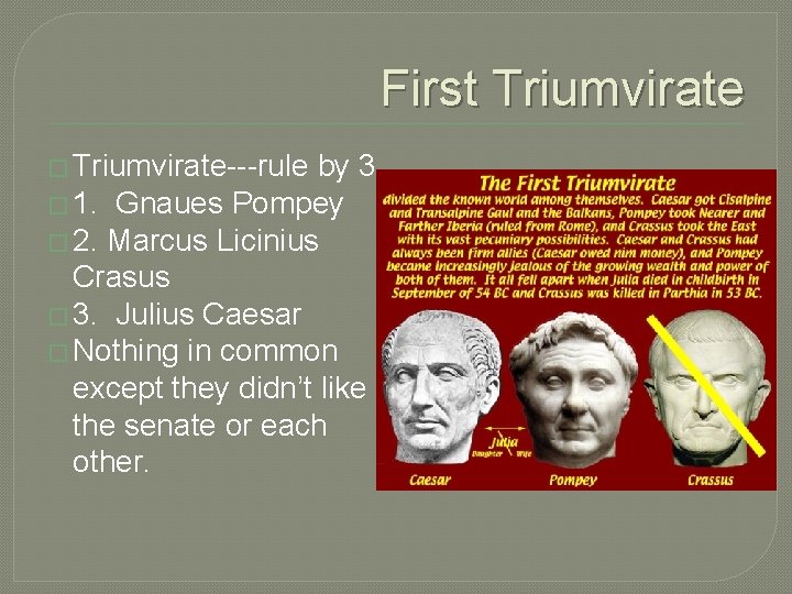 Rise of Military Dictators Julius Caesar Objectives List