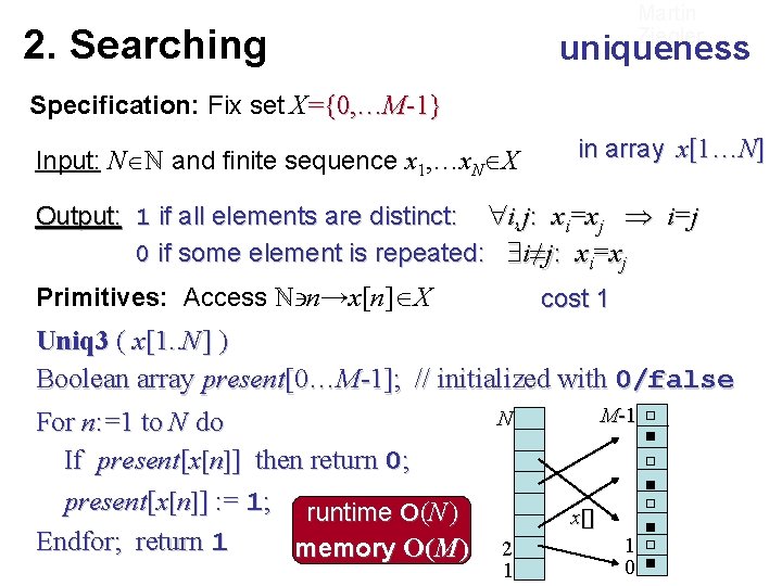 Introduction to Algorithms Syllabus Martin Ziegler 2 Searching