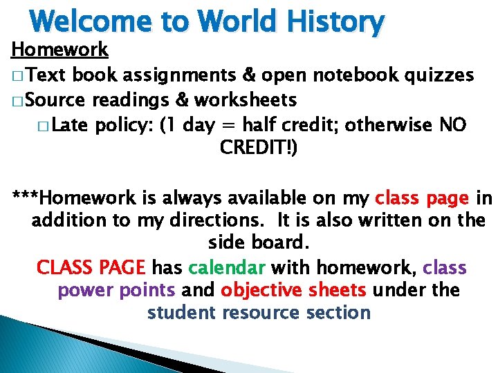 WELCOME Mr Beaver World History 2016 17 Welcome