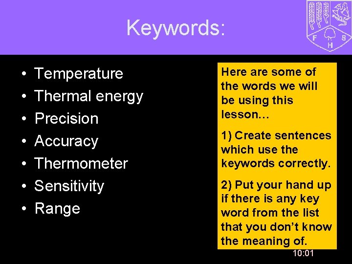 Technicians list A Class set Beaker thermometers kettle
