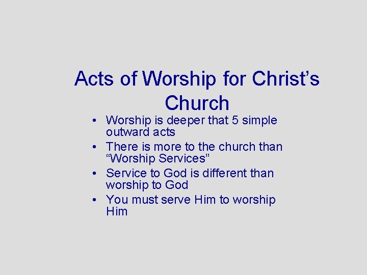 5 Acts of Worship God in a box