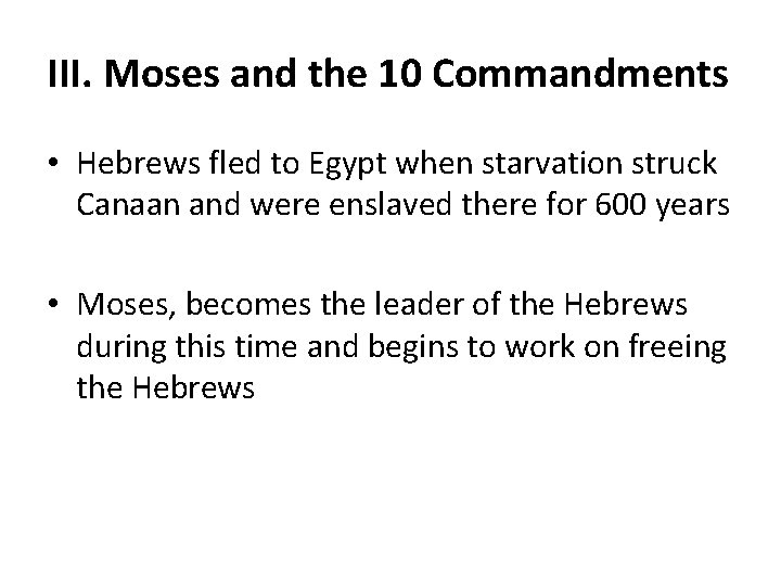 Chapter 6 Section 2 Hebrews Outline I Intro