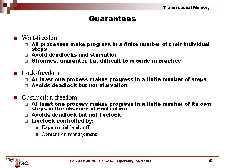 Transactional Memory Part 1 Concepts and Hardware Based