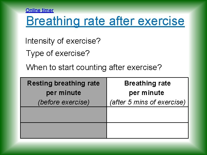 Fitness And Breathing 15122021 Complete Your Starter Sheet