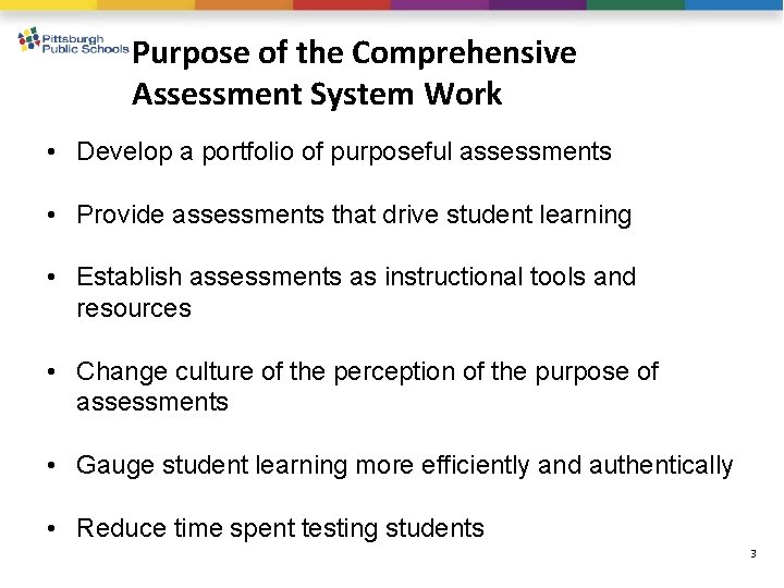 Comprehensive Assessment System Process Progress Recommendations September 9