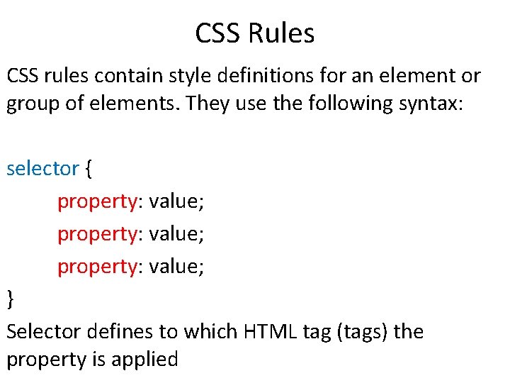 CSS Cascading Style Sheets WebBrowser The main purpose