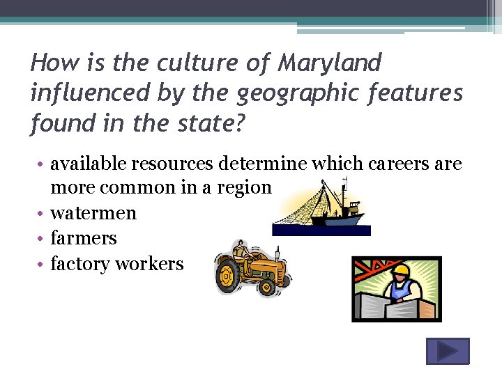Social Studies Map Elements Regions of Maryland Begin