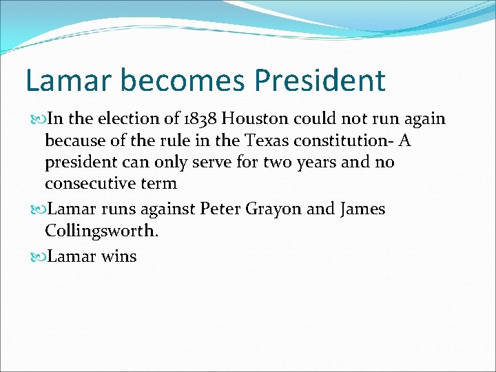 Texas Republic The new Republic of Texas faces